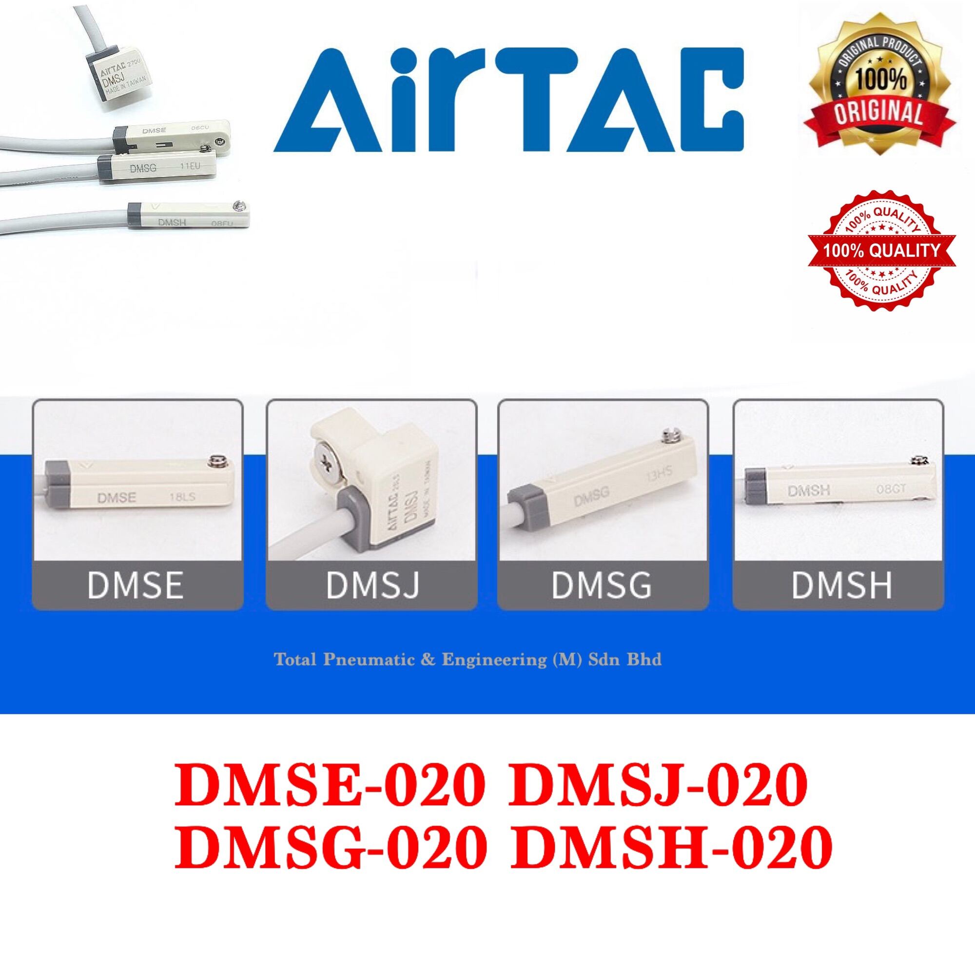 AirTAC DMSH-020 DMSG-020 DMSJ-020 DMSE-020 Pneumatic Air Cylinder Sensor Switch Reed Switch ...