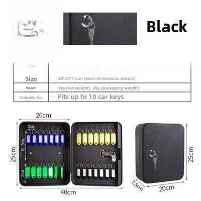 Full Steel Wall-Mounted Key Box Car Key Management Storage Box Home Use ...
