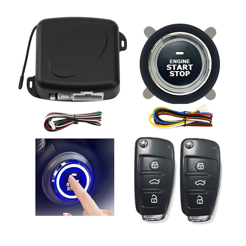 Car Alarm Remote Control PKE Car Keyless Entry Engine Start Alarm ...