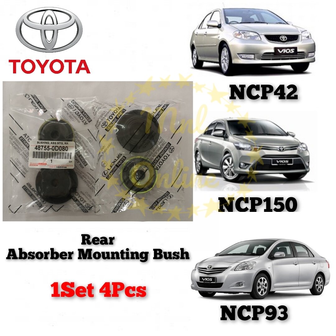 48755-OD080 TOYOTA VIOS NCP42 NCP93 NCP150 REAR ABSORBER MOUNTING BUSH ...