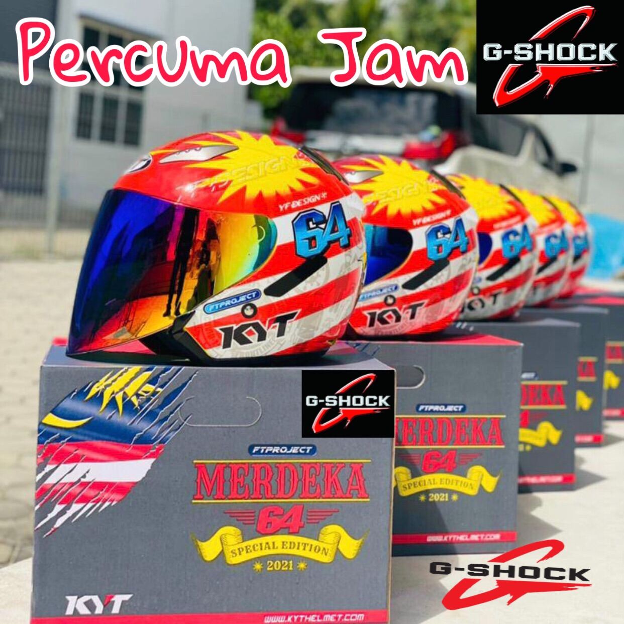 HELMET KYT MERDEKA 64 HELLCAT DESIGN 2021 MALAYSIA LIMITED PRODUCTION ...