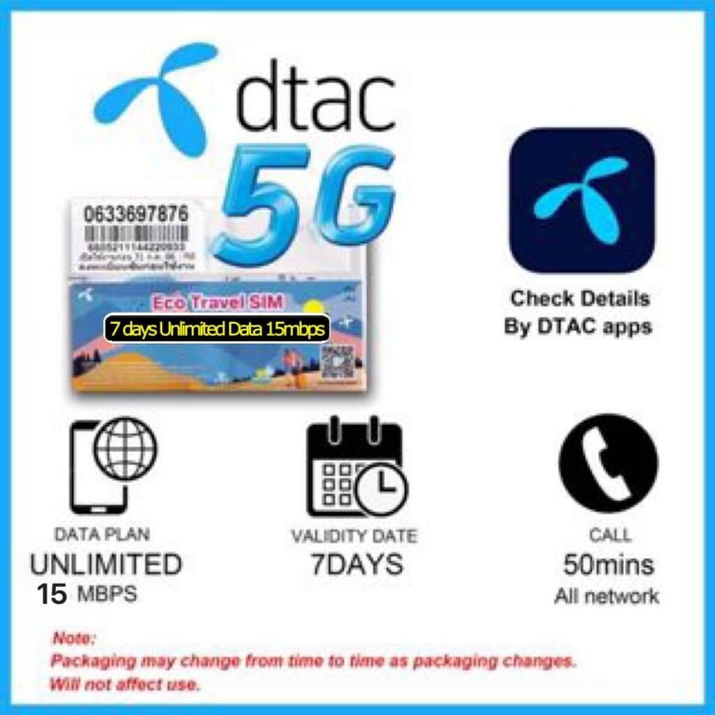Thailand AIS/DTAC/TRUE MOVE 7 days Unlimited Data Travel Sim Card | Lazada