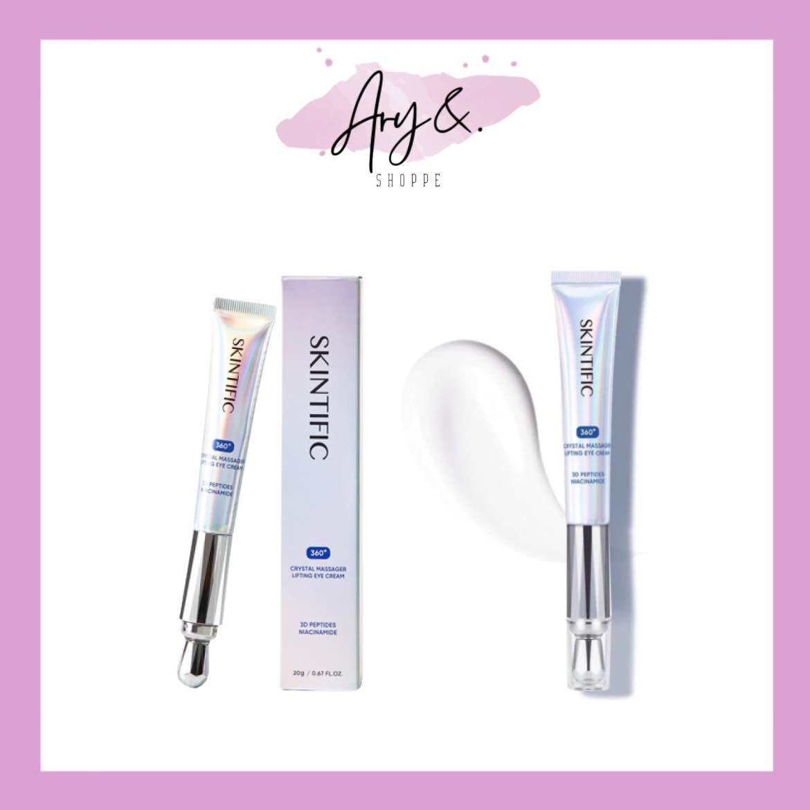 SKINTIFIC 360° Crystal Massager Lifting Eye Cream 20g | Lazada