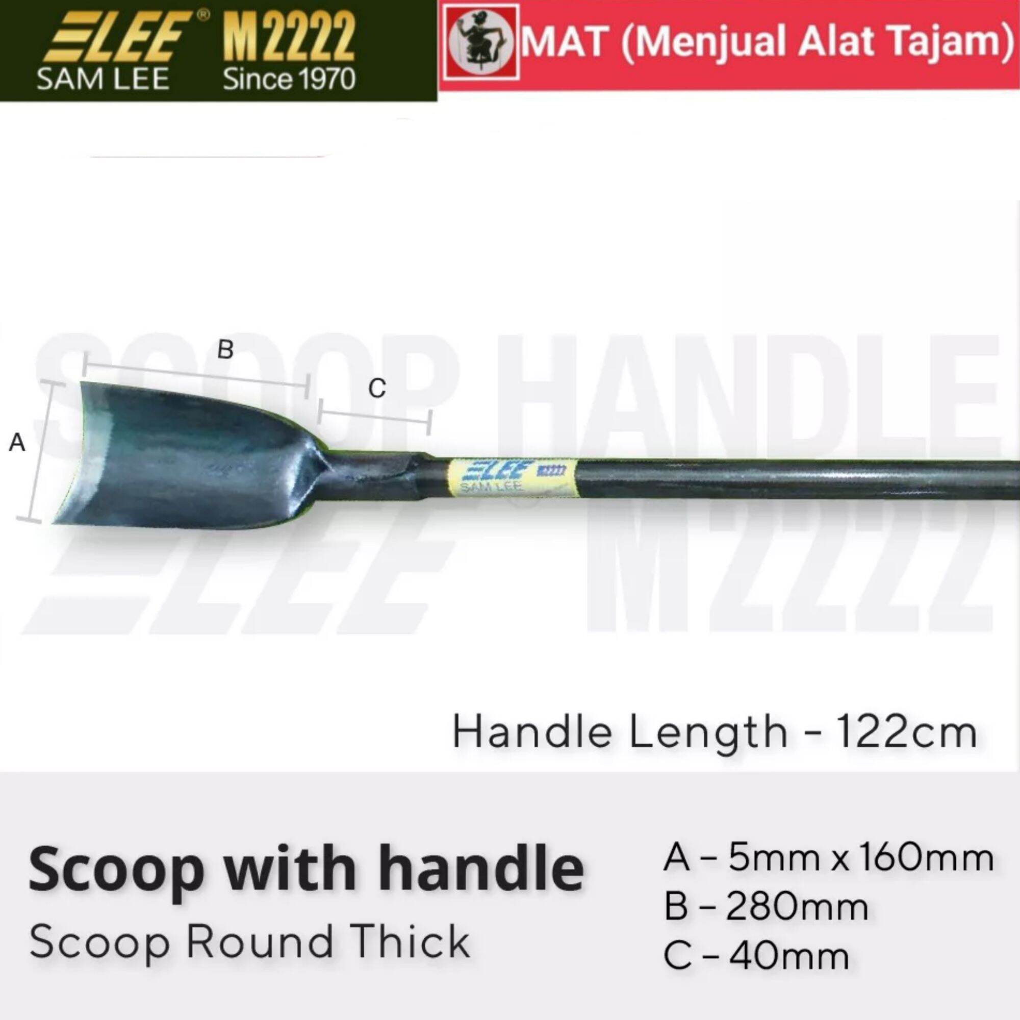 Cangkul Lurus / Straight Hoe / Round Scoop / Flat Scoop ( With Steel ...