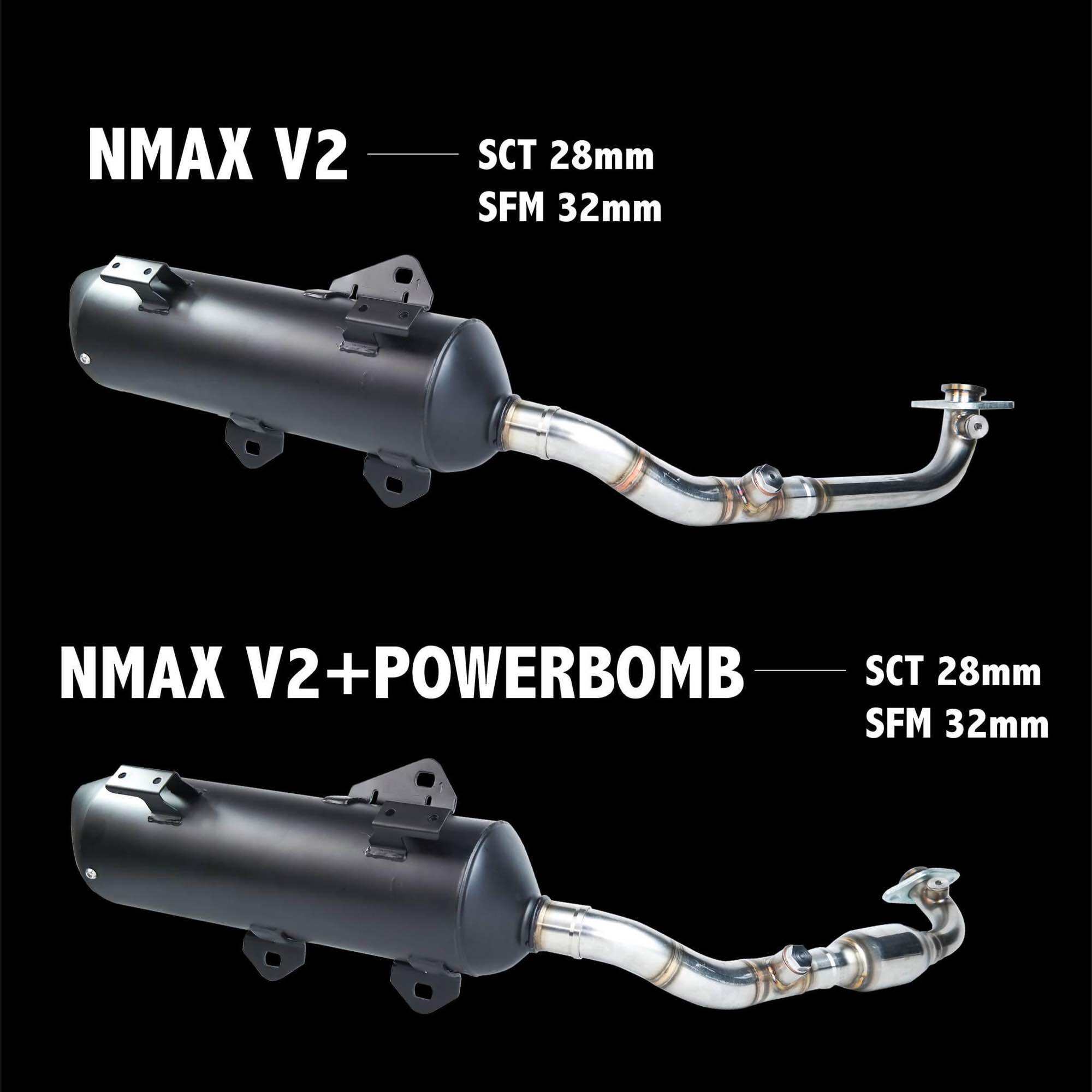 CJ IPOH NMAX V1 V2/NVX155 V1/V2 SCT EXHAUST PIPE MANIFOLD 28mm 32mm ...