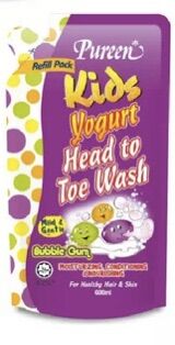 Pureen Kids Yogurt Head to Toe Wash Refill (600ml) | Lazada