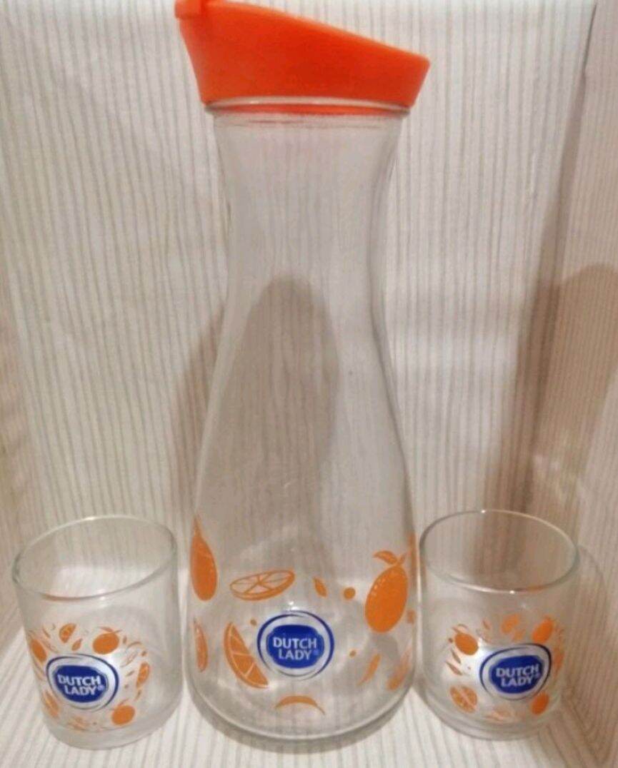 Limited-Dutch Lady Glass Jug & Cups | Lazada