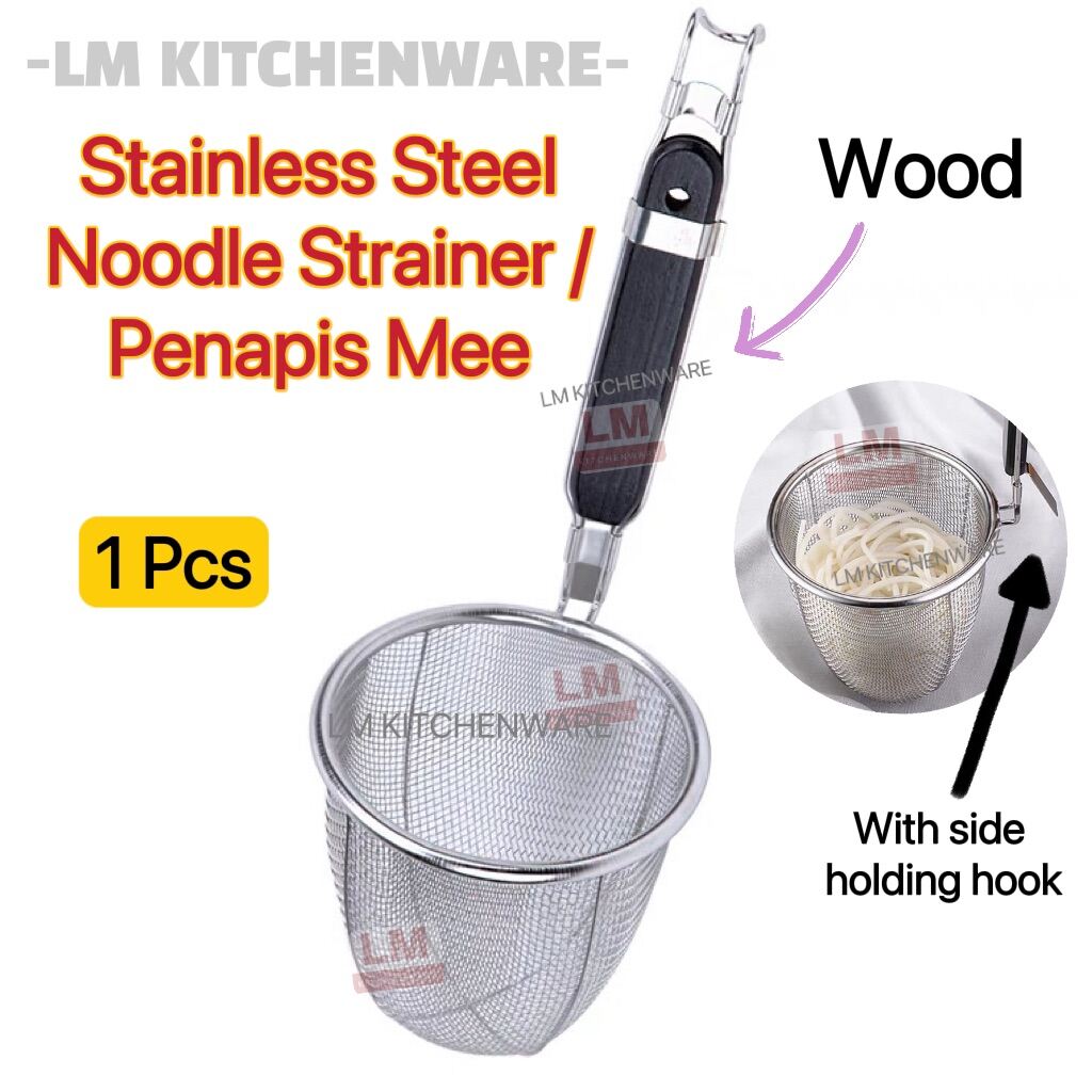 STAINLESS STEEL NOODLE STRAINER / PENAPIS MEE / MESH NOODLE DRAINER ...