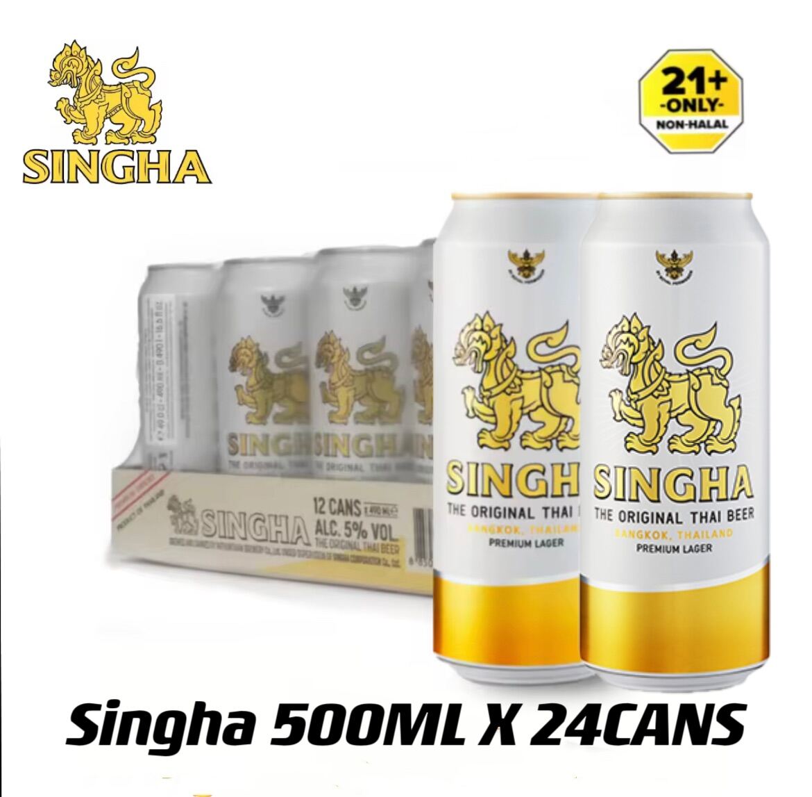singha thai 泰国啤 Singha 500MLX24 cans EXP JAN 2025 | Lazada