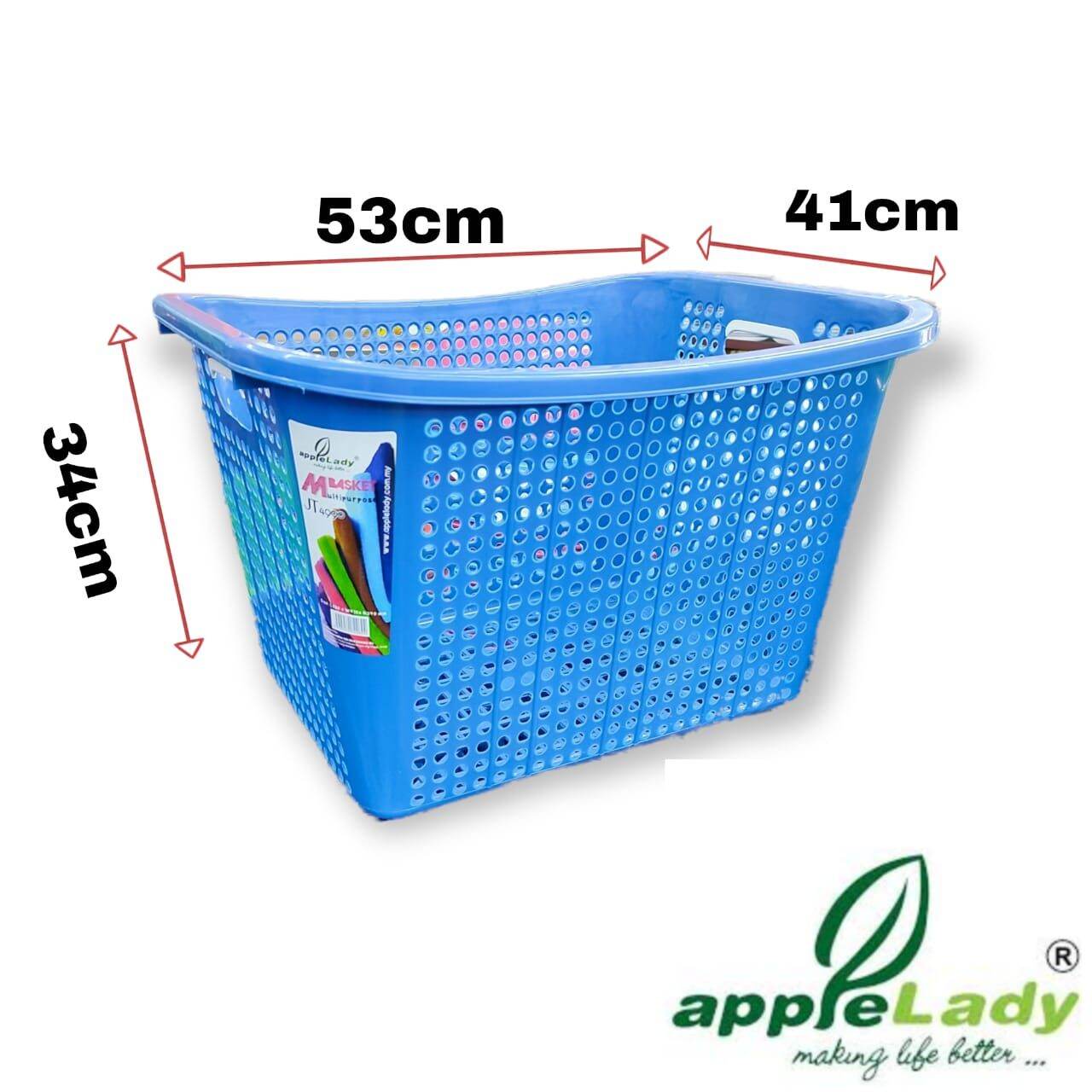 Applelady Plastic Square Laundry Basket 50Liter / Multipurpose Basket ...