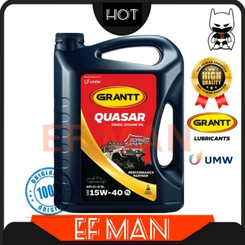 100% ORIGINAL GRANTT 15W40 CI-4/SL 7L 4X4 QUASAR DIESEL ENGINE OIL UMW ...