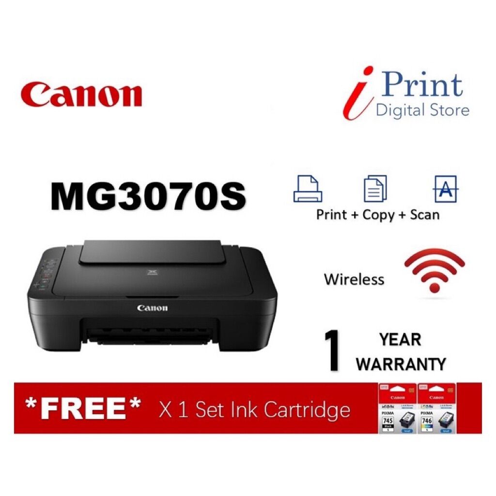 CANON PIXMA MG3070S ALL-IN-ONE PRINTER WIRELESS [PRINT/SCAN/COPY/WIFI ...