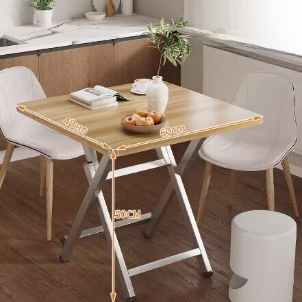 Portable Small Folding Table Bamboo Wooden Square Dining Table Simple ...