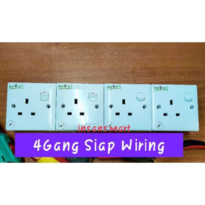 Bajet Sirim Approved Extension Socket Trailing Socket Base Complete Wire 1g 2g 3g And 4g