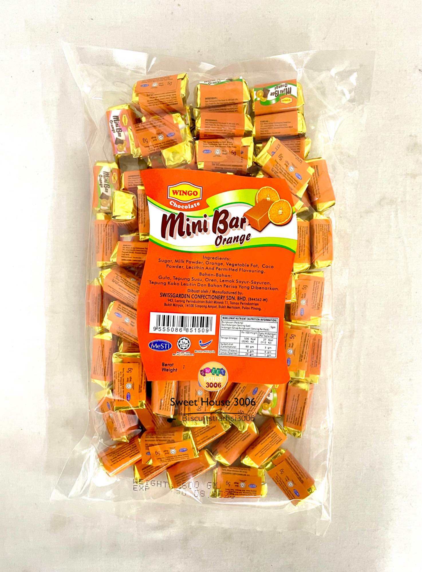 Wingo Chocolate Mini Bar Milk Choco Coklat Peanut Flavour 600g | Lazada