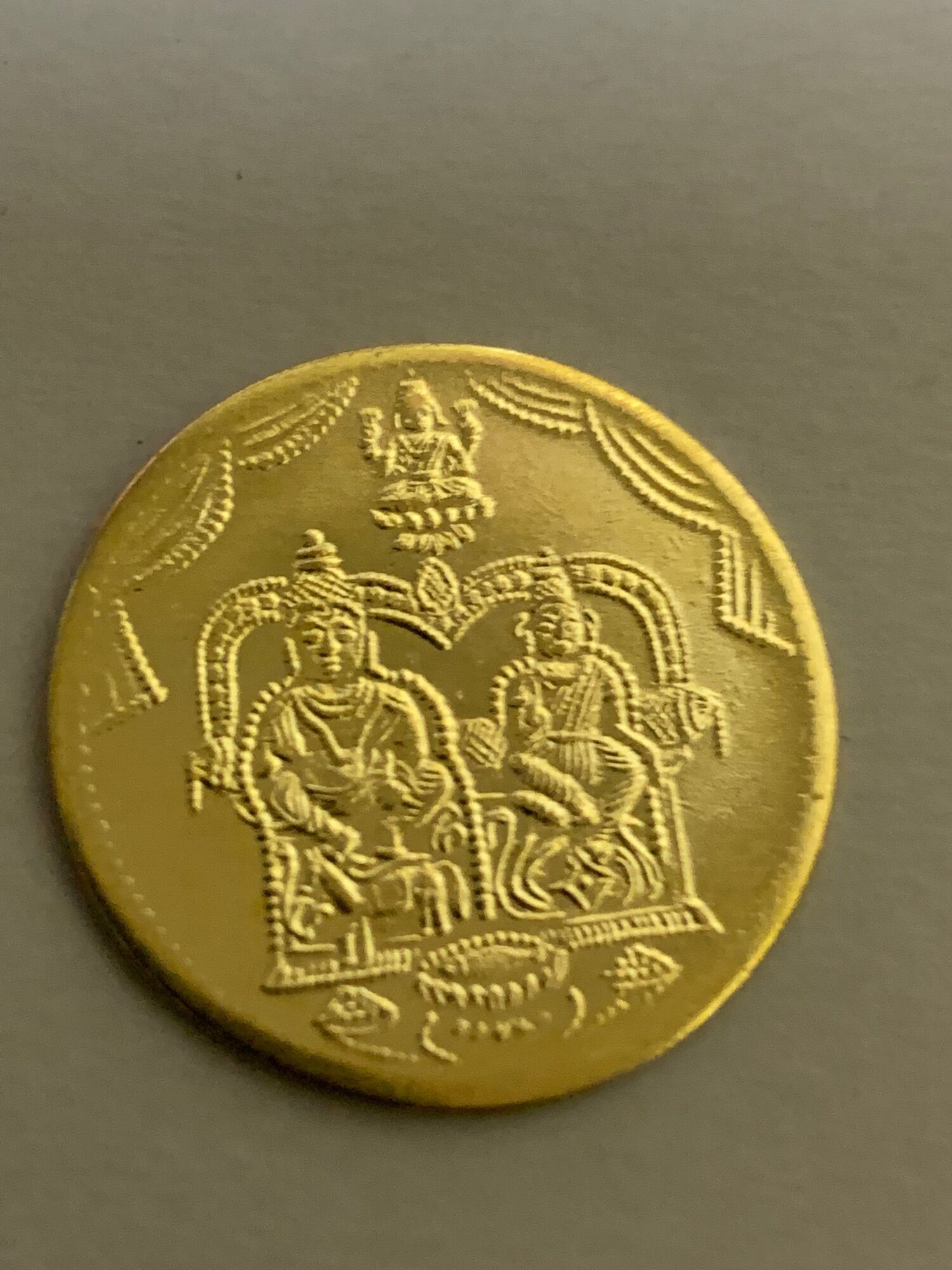 11 pieces gold plated Kuberan family with Mahalakshmi yantra coin ...