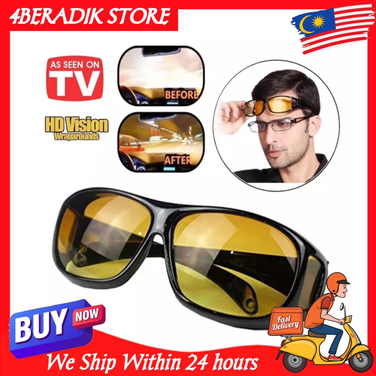Hd Vision Day and Night Glasses | Lazada