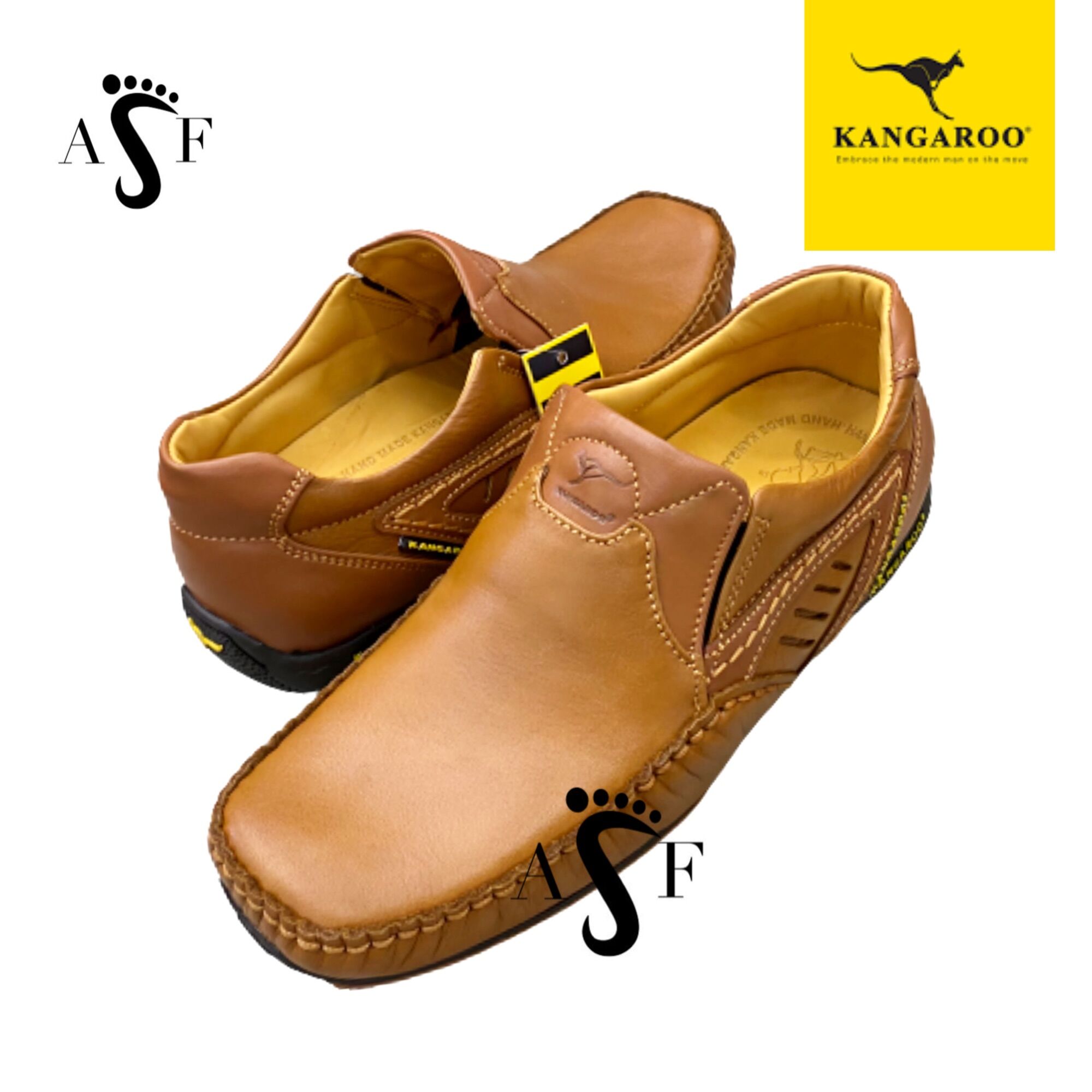 [READY STOCK ! ] ORIGINAL Full LEATHER KANGAROO loafer Shoes Slip On ...