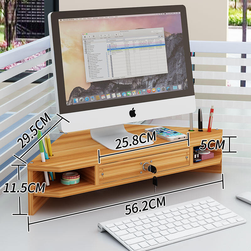 Modern Minimalist Desktop Computer Riser Stand Office Desk Storage ...