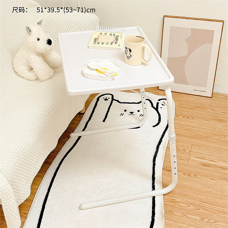 Laptop Stand Floor Computer Desk Bed Movable Desk Foldable Height ...