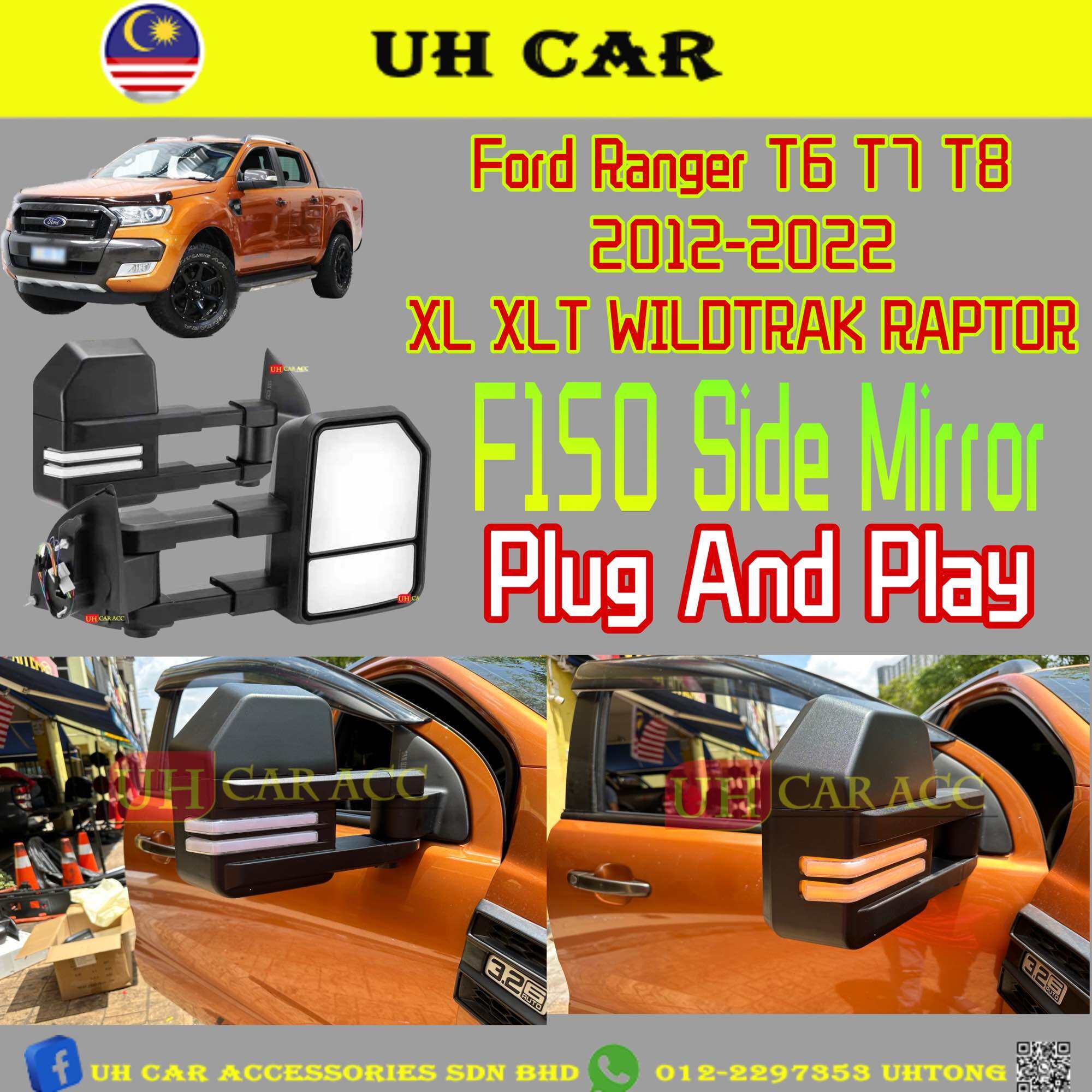 (F150 SIDE MIRROR) Ford Ranger T6 T7 T8 XL XLT PLUS WILDTRAK RAPTOR ...