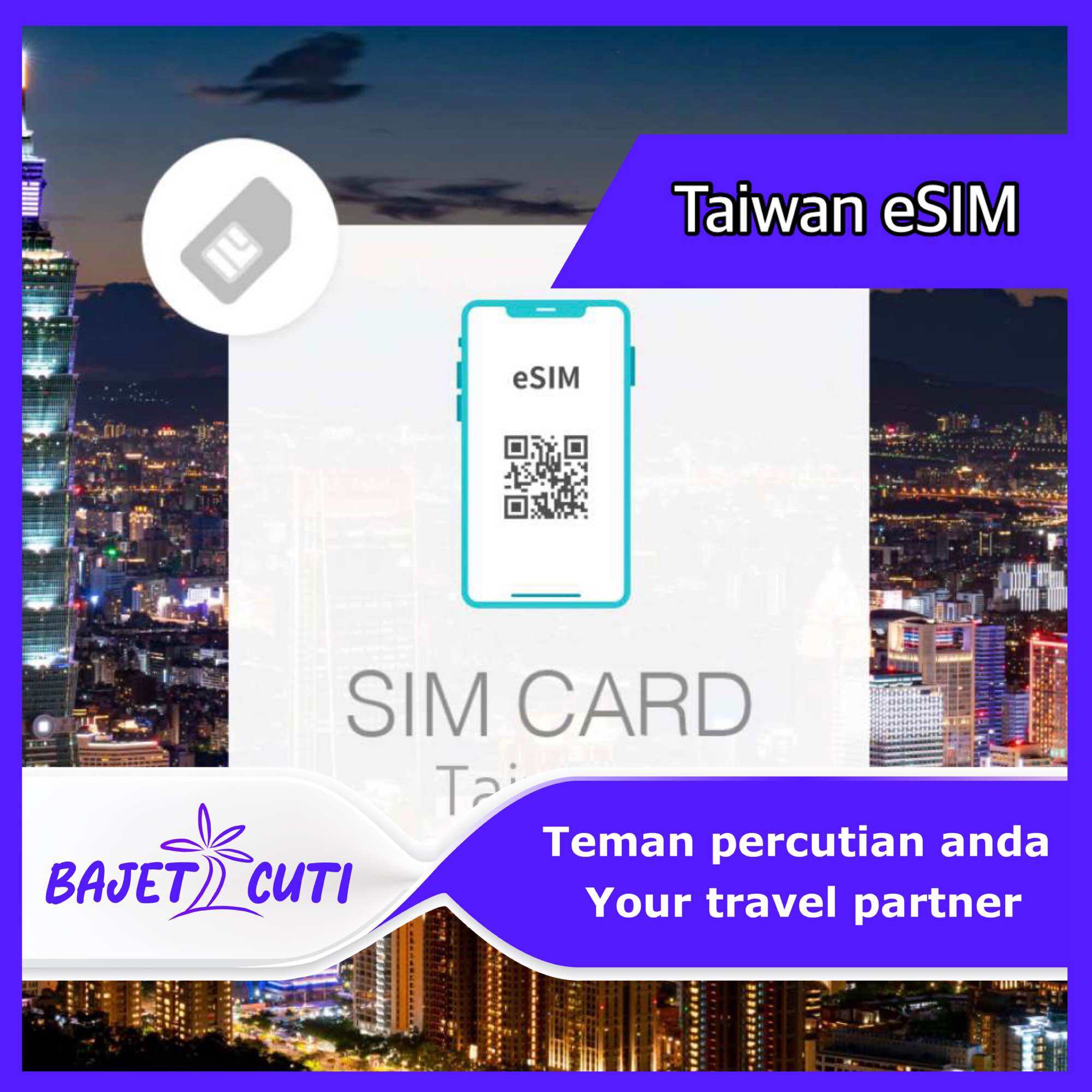 [eSIM][1-10 Days] Taiwan High Speed Unlimited Data 4G Travel eSIM Roaming Data (Chunghua Telecom ...