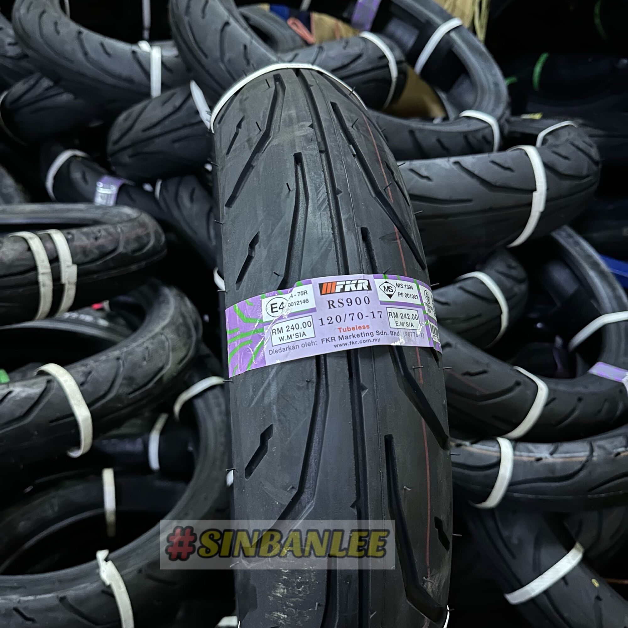 FKR RS900 TUBELESS TAYAR 120/70-17 Bunga Air NS200 R25 Ninja250 Y15ZR ...