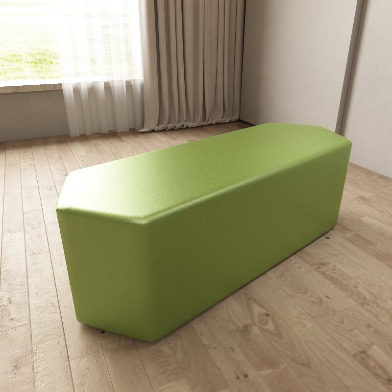 Nordic Minimalism Faux Leather Sofa Stool Rectangular Living Room Wall Bench Combination Low ...