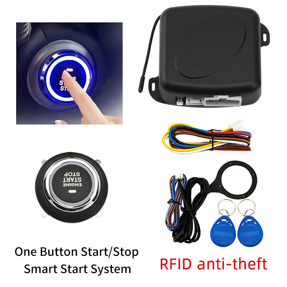 Car Alarm Remote Control PKE Car Keyless Entry Engine Start Alarm ...
