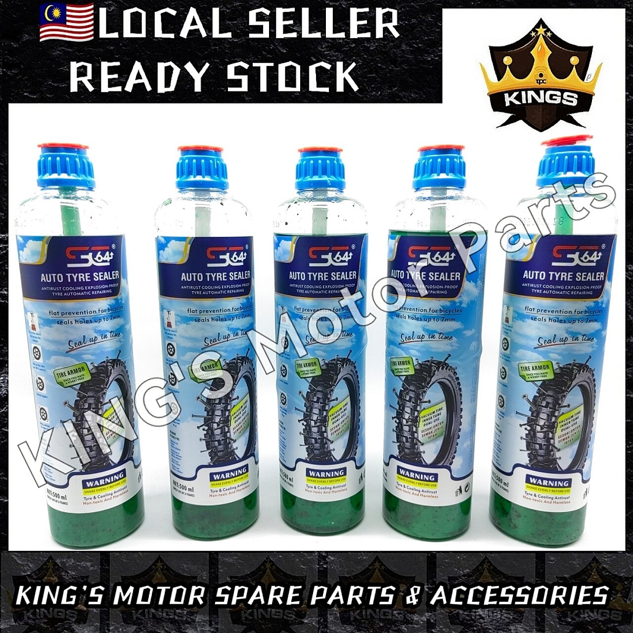 SC64 MOTORCYCLE TUBELESS TYRE TIRE SEALER UBAT TAYAR | Lazada