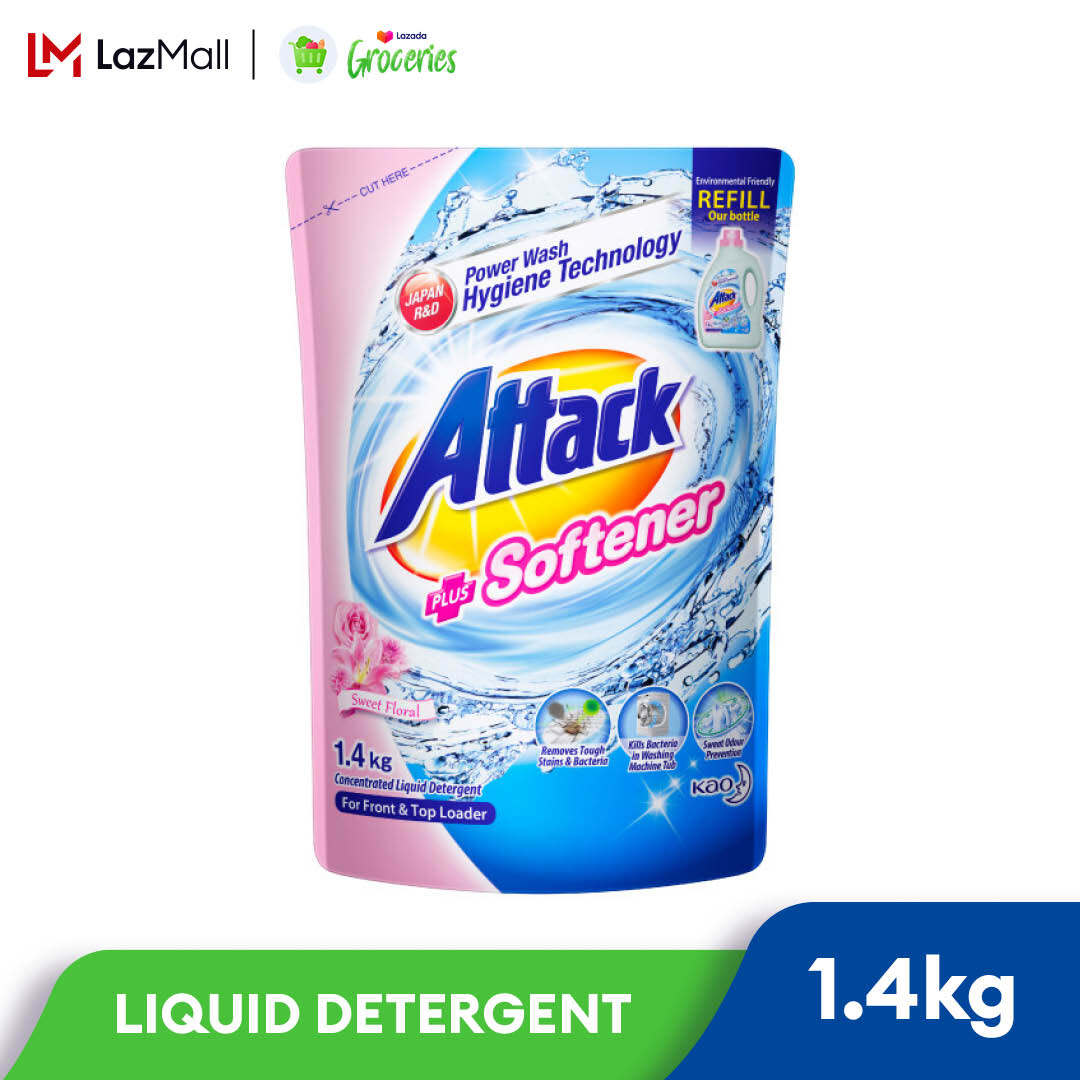 Attack Liquid Detergent plus Softener (LATS) (1400g) | Lazada