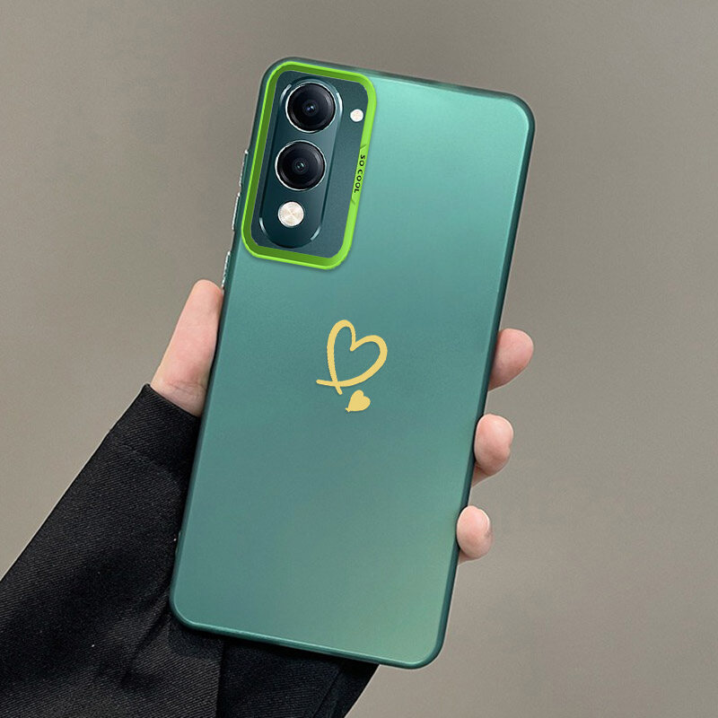 vivo Y29t Y29s Y19s Pro Square Matted Case Lovely Heart Shape Plastic ...