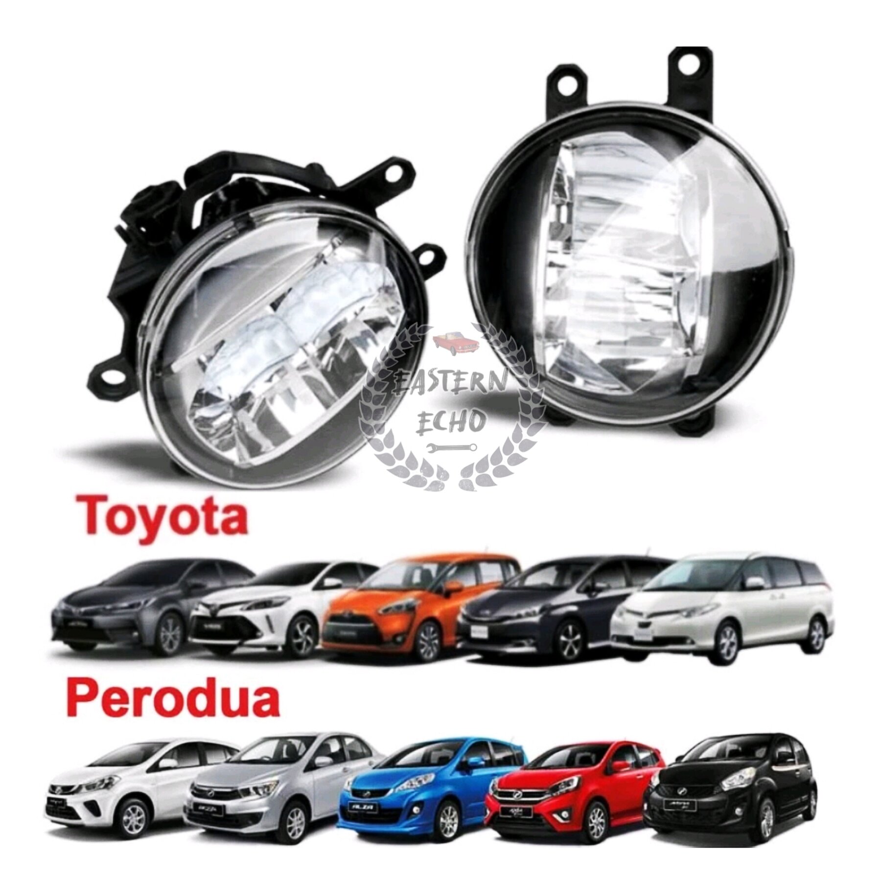 Toyota Perodua LED Fog Lamp 6000K Estima Vellfire Carmy Altis Vios ...