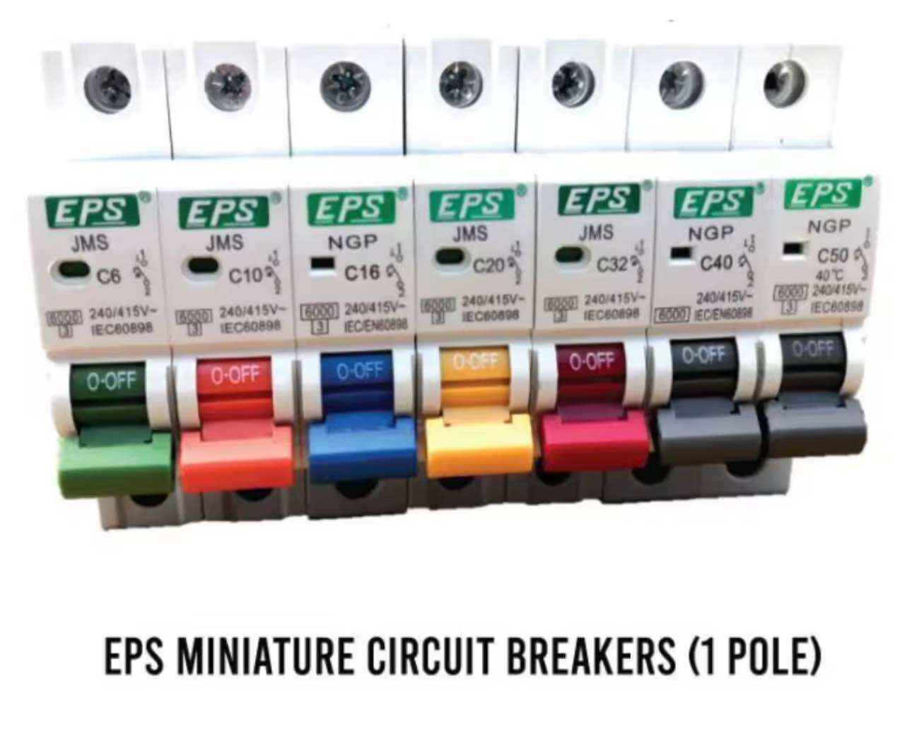 EPS 1Pole MCB 6A /10A / 16A / 20A / 32A (6KA) Miniature Circuit Breaker ...