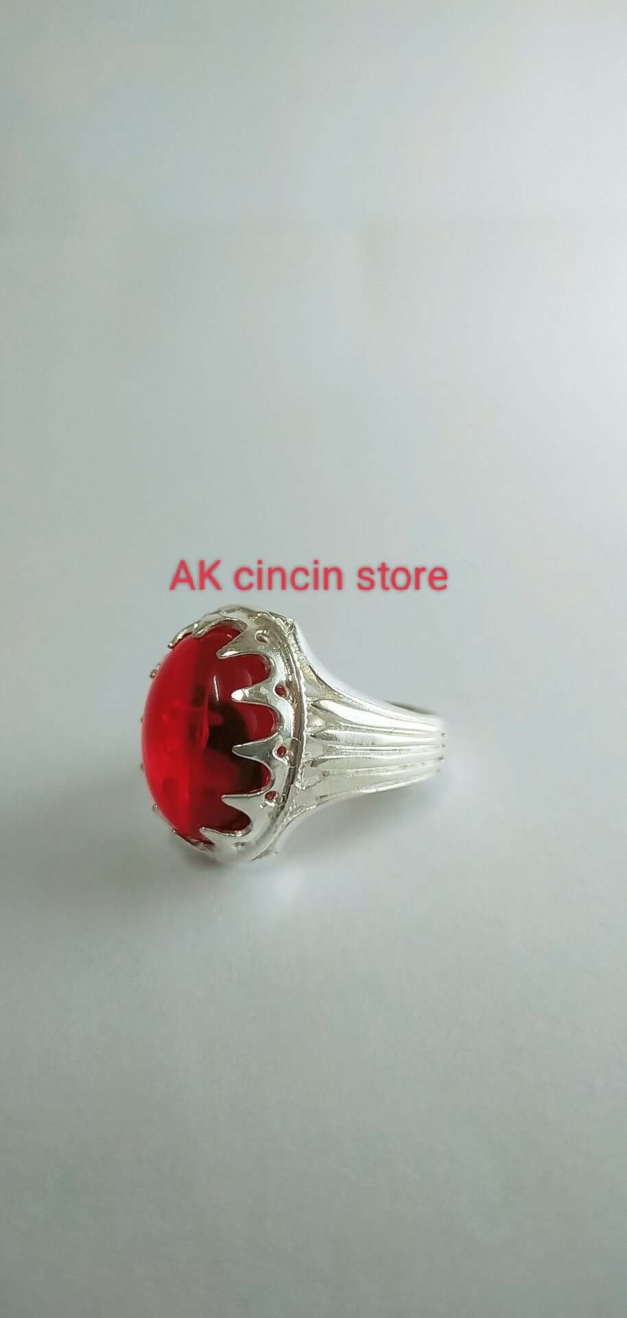 Cincin Batu Merah Delima Asli | Lazada