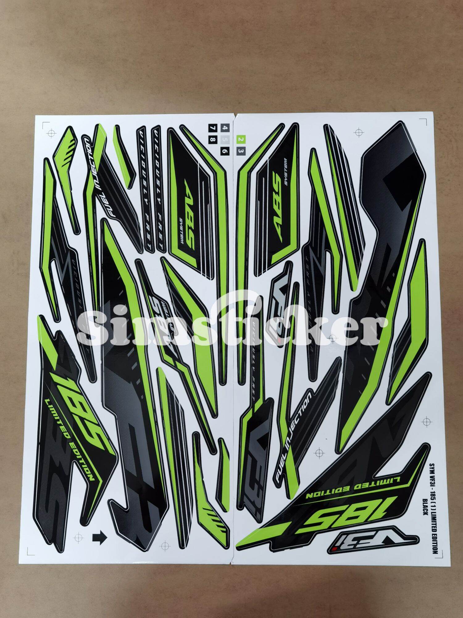 SYM VF3I 185 LIMITED EDITION BODY STICKER | Lazada