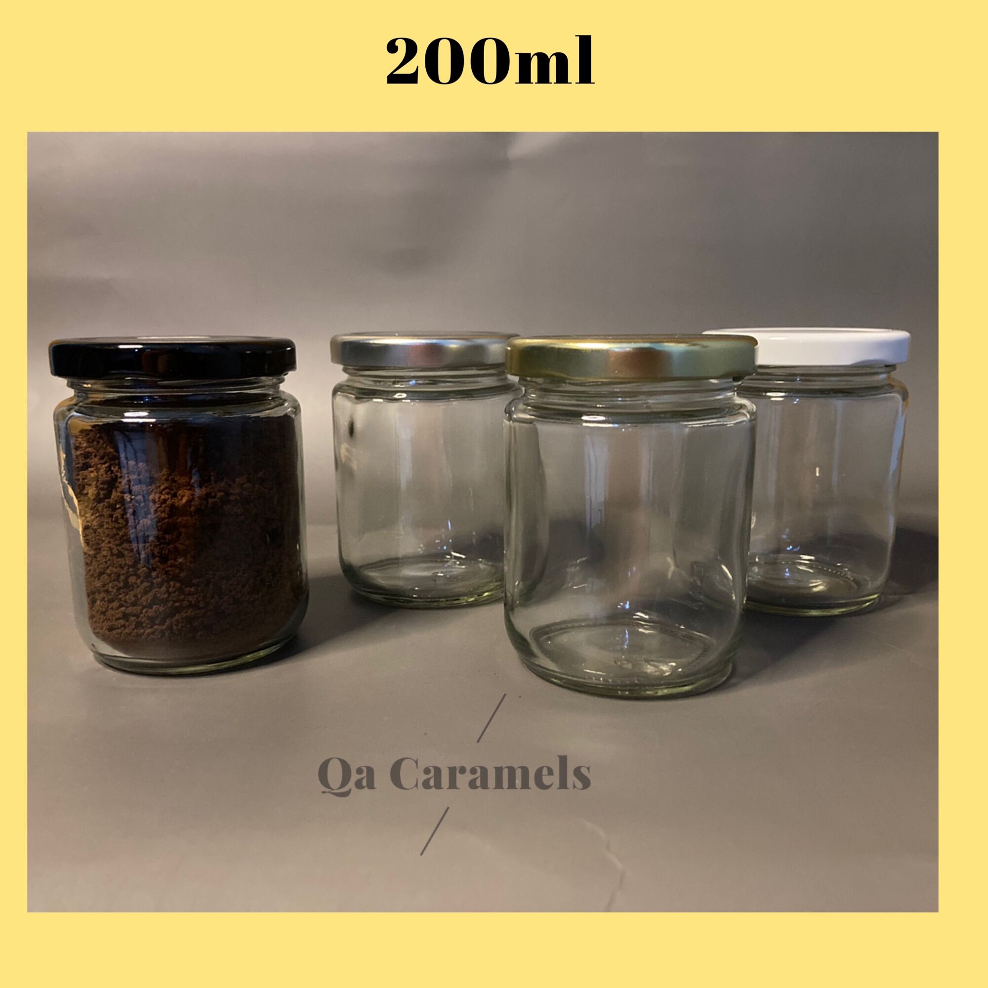 (20pcs) 200ml Round Glass Jar Botol Kaca Jem Balang Kaca Food Container ...
