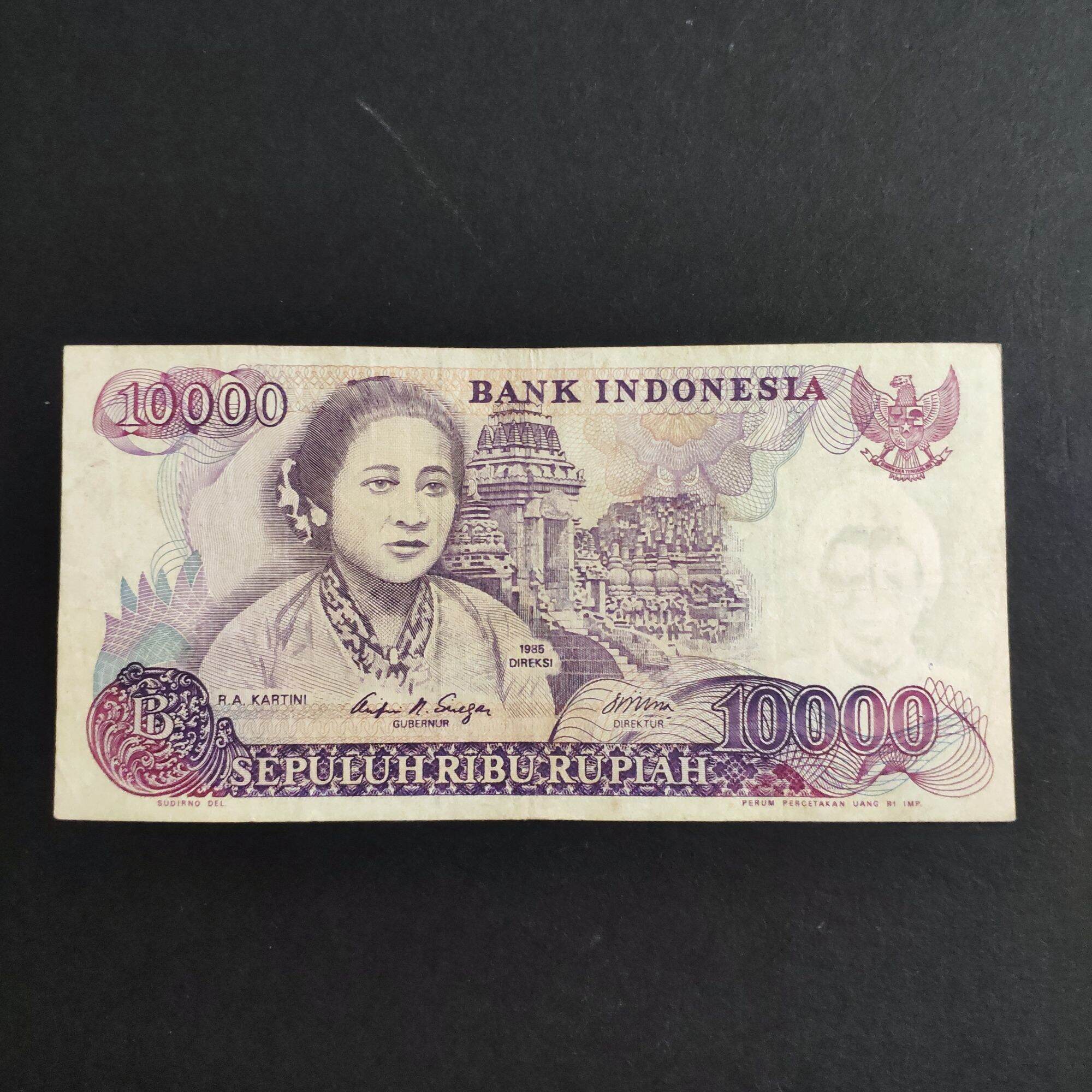 [ BANKNOTE ] INDONESIA 10000 RUPIAH SERIES 1985 - EF(PIN HOLES) | Lazada