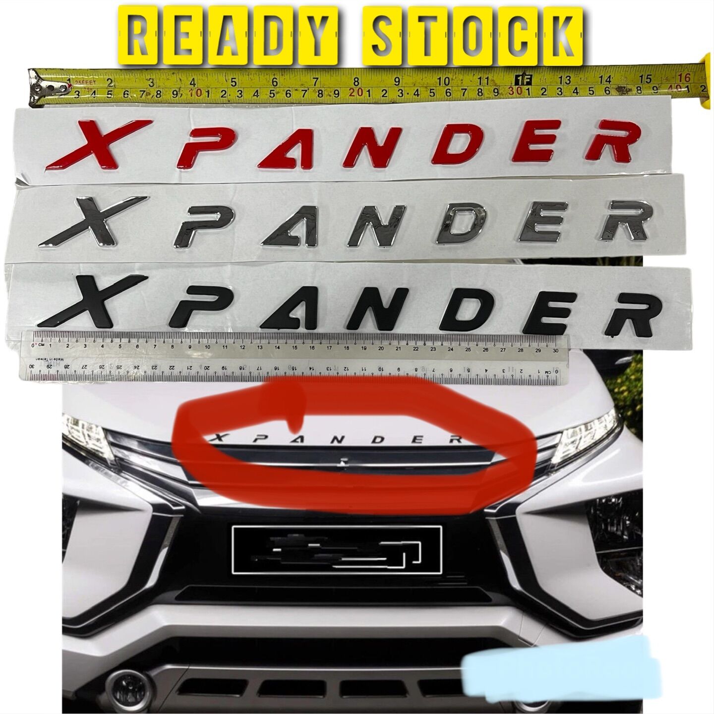 emblem xpander bonet mitsubishi xpander emblem bonnet chrome merah ...