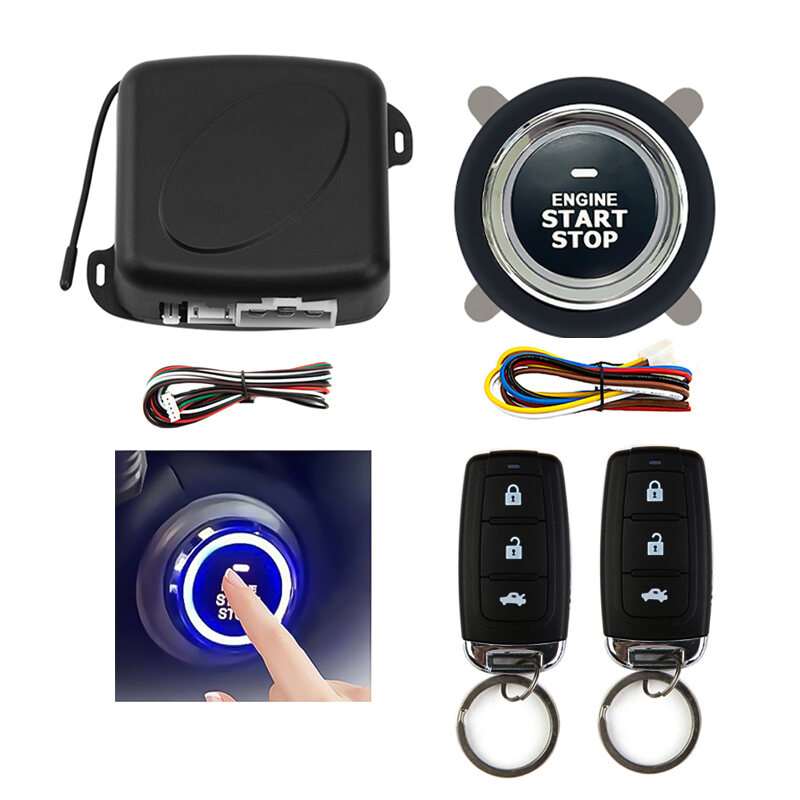 Car Alarm Remote Control PKE Car Keyless Entry Engine Start Alarm ...