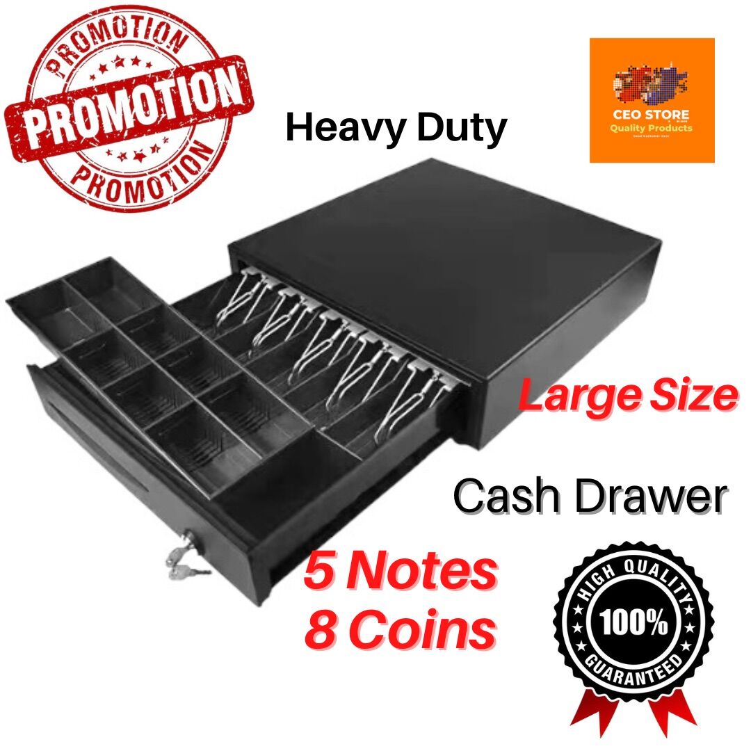 Cash Drawer Heavy Duty Box POS System Drawer 5 notes 8 coins | Lazada