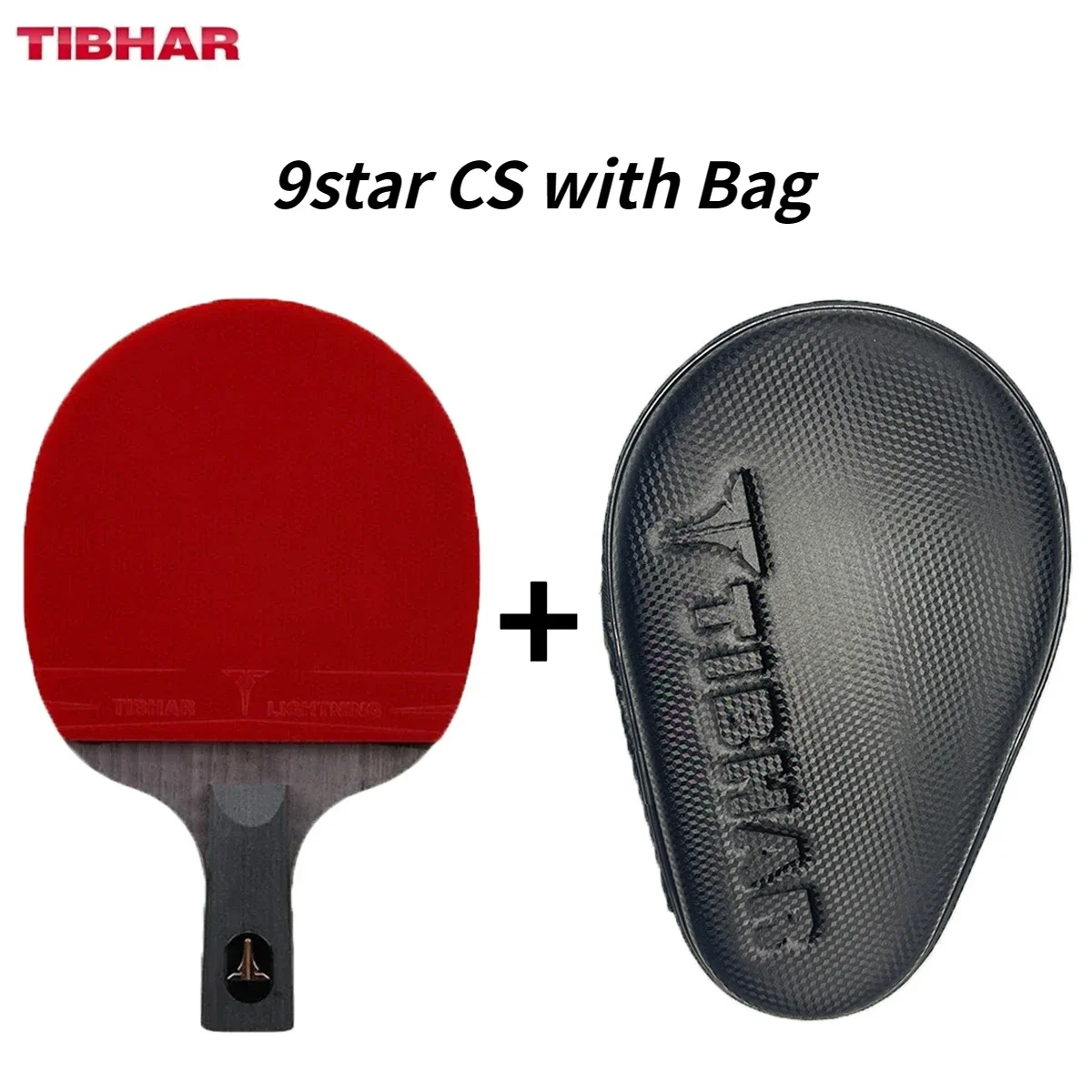 TIBHAR 9 Star Table Tennis Racket Superior Sticky Rubber Carbon Blade ...