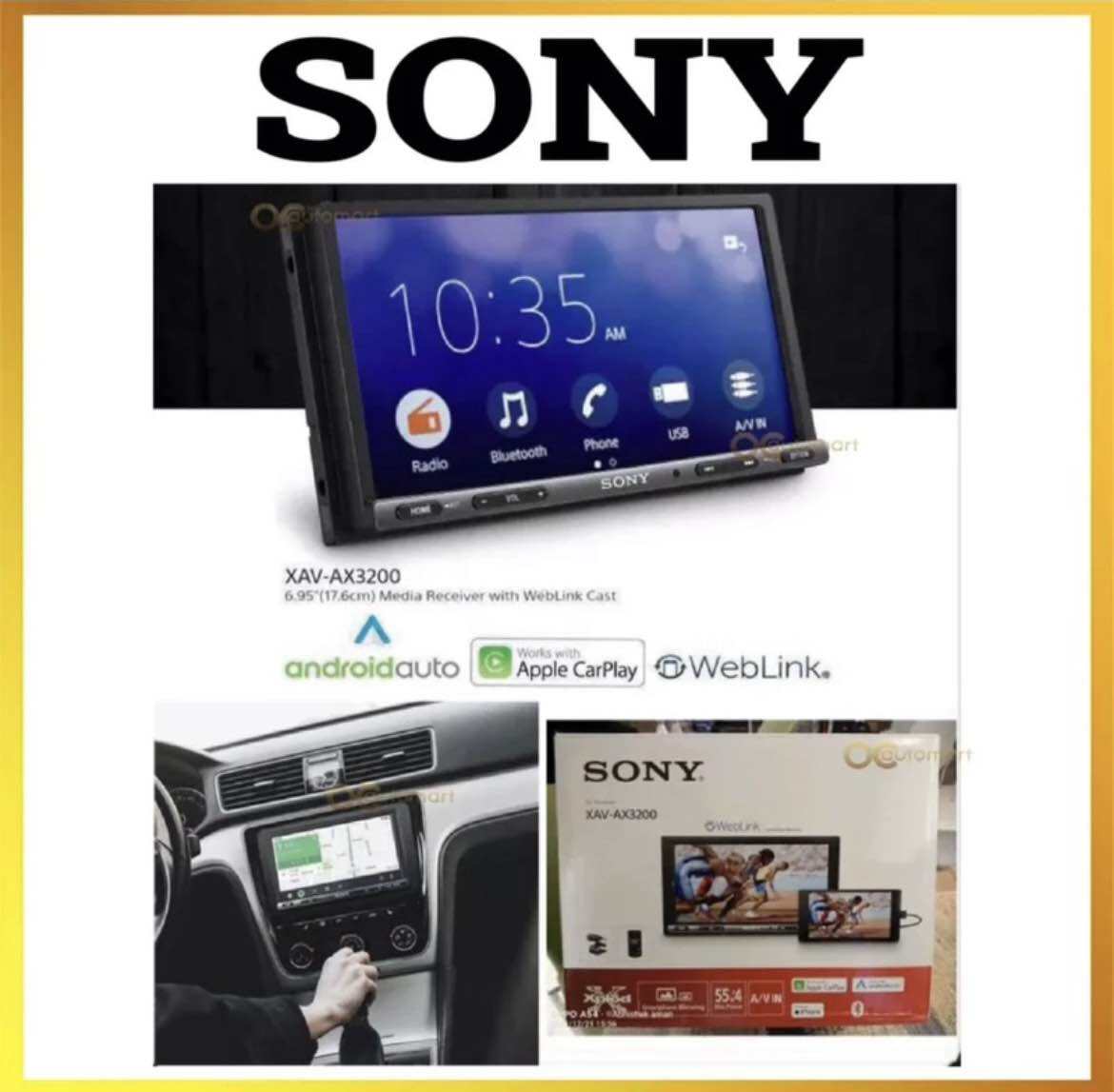 SONY XAV-AX3200 - 6.95" RESISTIVE TOUCH-SCREEN / APPLE CARPLAY ...