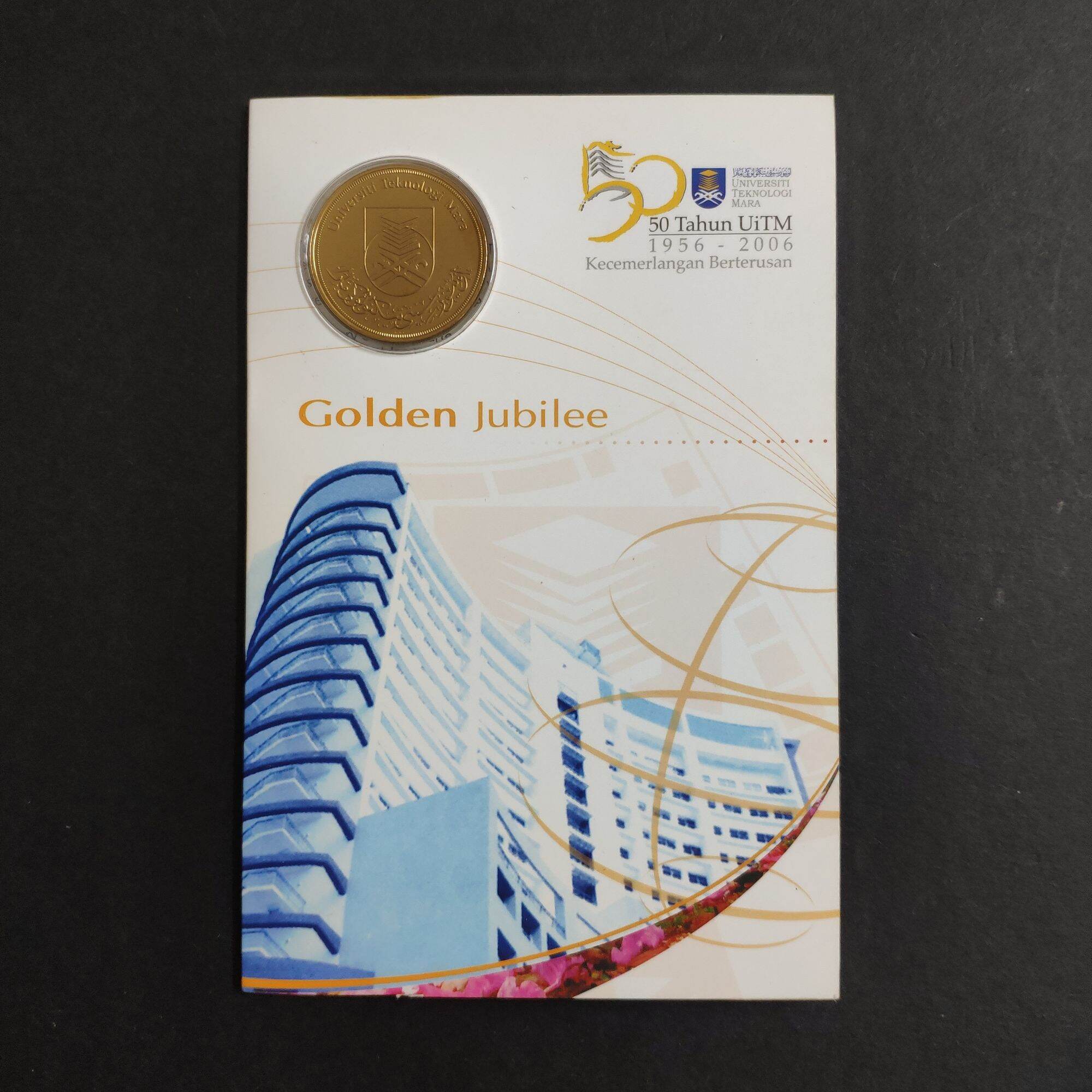 [ COIN CARD ] 50th ANNIVERSARY OF UNIVERSITI TEKNOLOGI MARA UITM GOLDEN ...