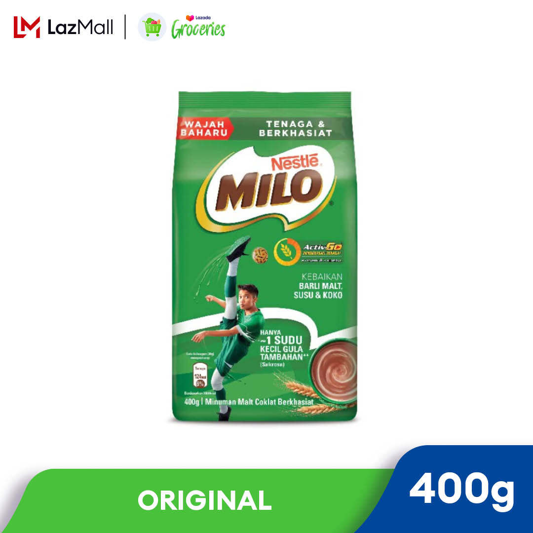 NESTLÉ MILO® CHOCOLATE MALT POWDER Soft Pack 400g | Lazada