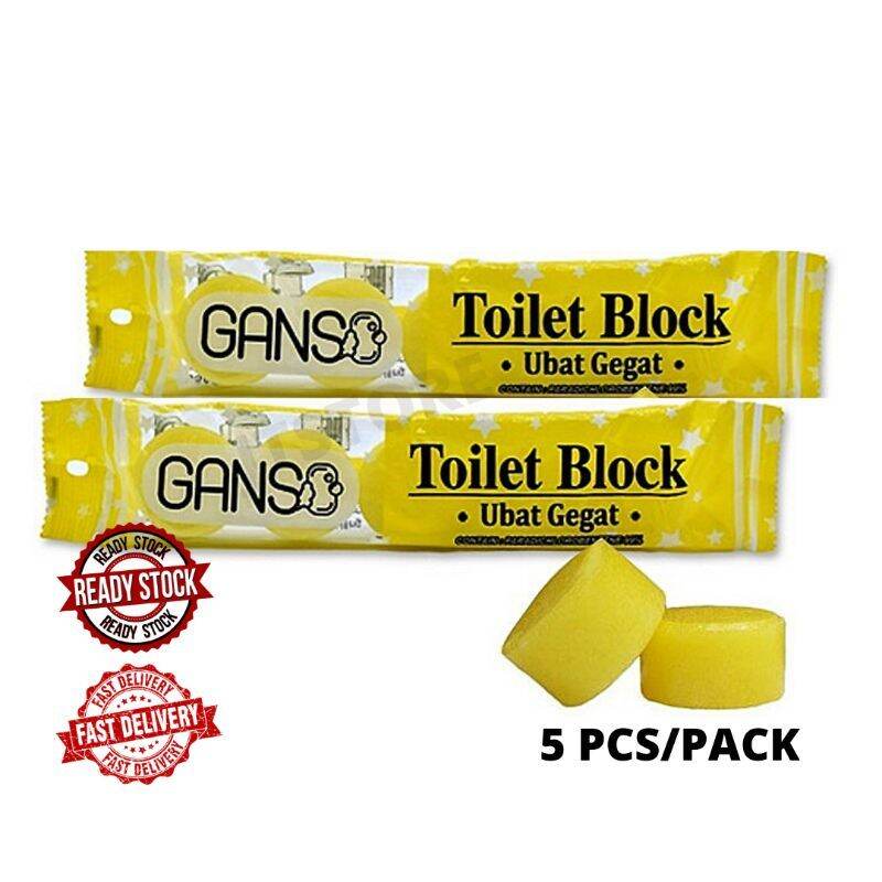 Ganso Toilet Blocks Ubat Gegat Tandas Toilet Deodorant Block(5pcs) | Lazada