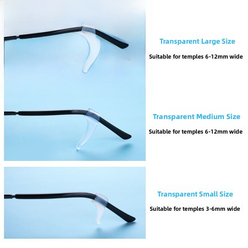 Anti-Slip Silicone Ear Hooks for Glasses Frame Leg Accessories Prevent ...