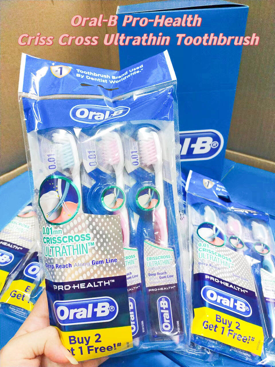 Oral-B Pro-Health Criss Cross Ultrathin Toothbrush 1pack 3pc | Lazada