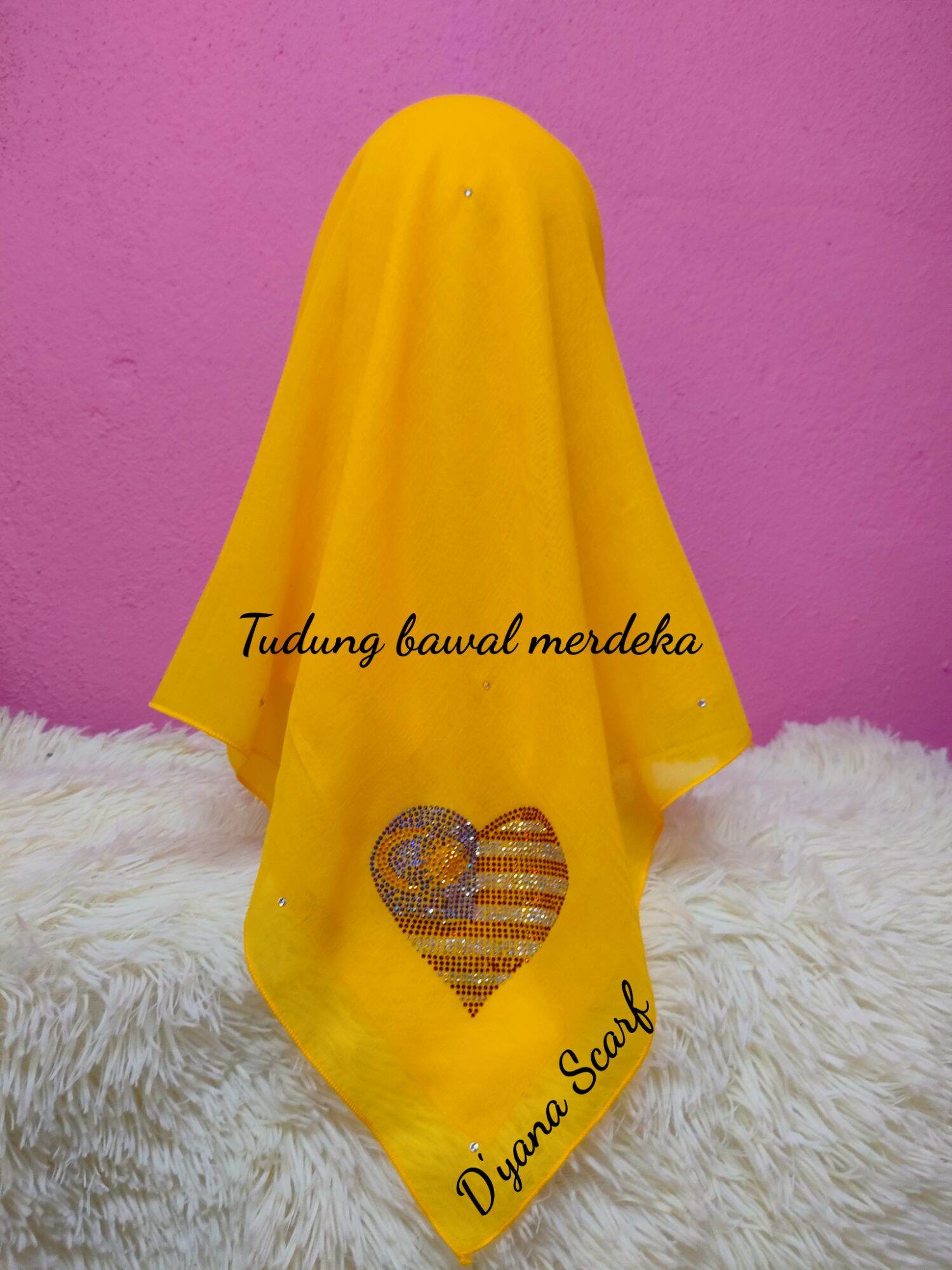 Tudung bawal merdeka love | Lazada