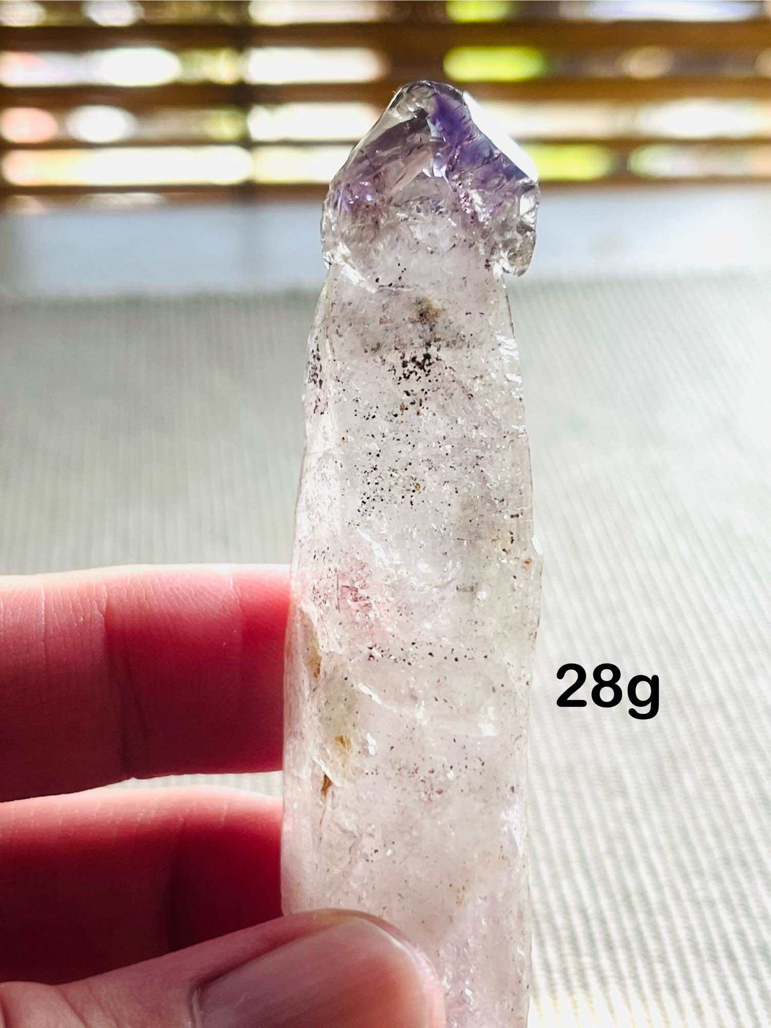 Natural super seven 超七 crystal scepter raw crystal 21g/28g | Lazada